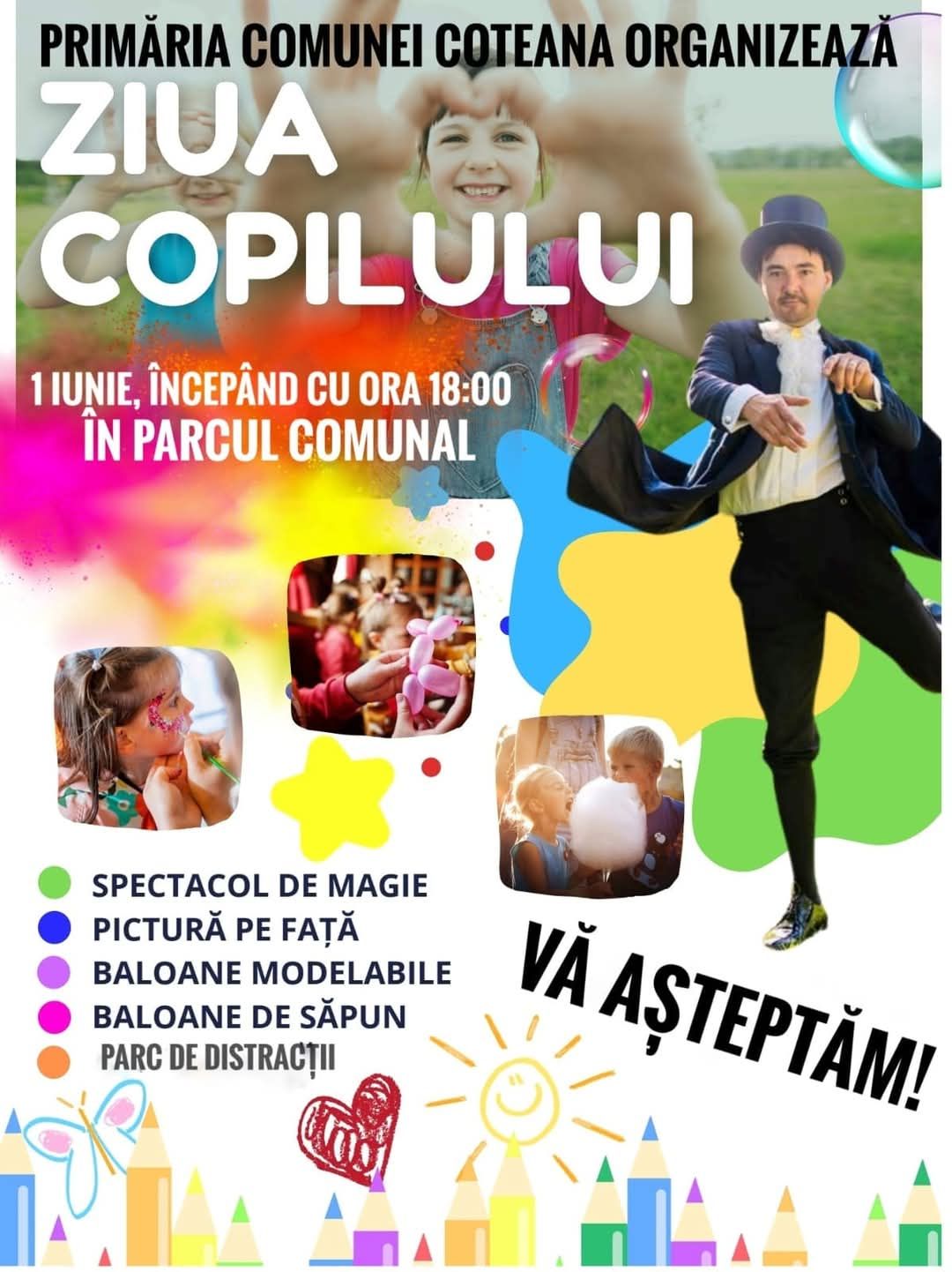 Primăria Comunei Coteana sărbătorește Ziua Copilului | Agenda Virtuala
